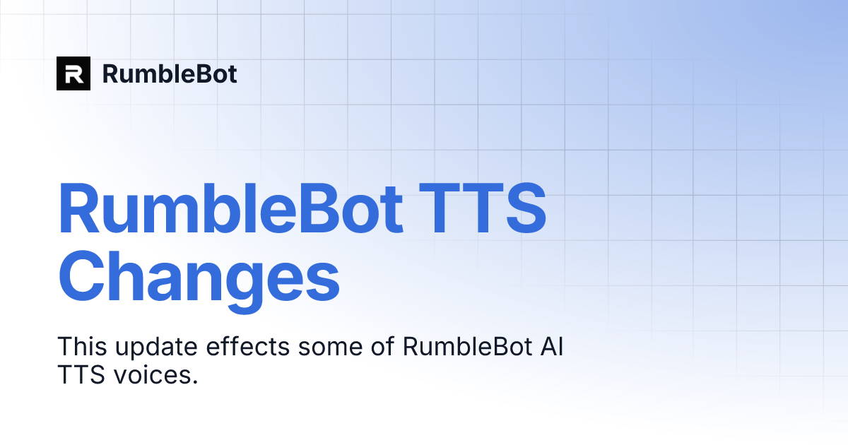RumbleBot TTS Changes | RumbleBot